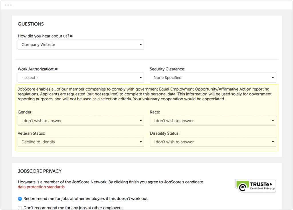 OFCCP & EEO compliance recruiting software | JobScore